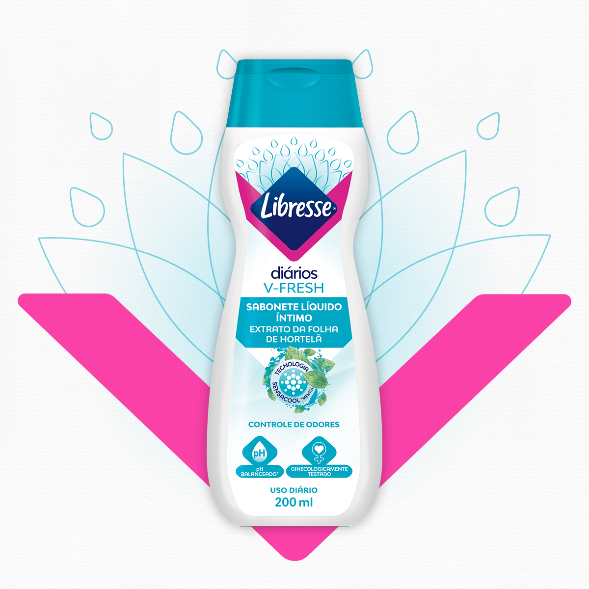 Sabonete Líquido Íntimo Feminino Diário V-Fresh Libresse